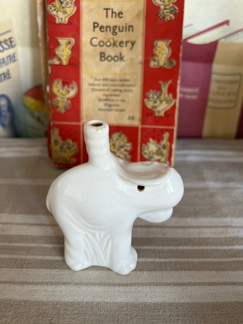 A Really Cute Rare Vintage White Ironstone Elephant Pie Funnel - Etsy