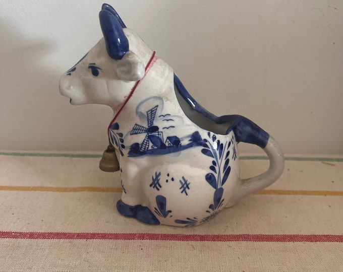 An Original Delft Blue and White Blue Cow Milk Jug Creamer With Neck ...