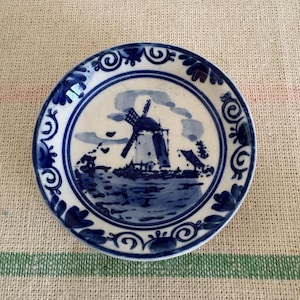 A Beautiful Delft Blauw Stamped Dutch Holland China Hand Painted Blue ...