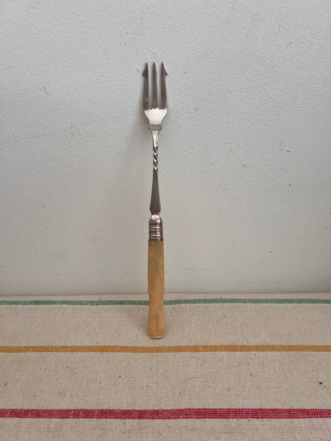 An Elegant Antique Late 19th Century EPNS Pickles Fork With Faux Bone ...