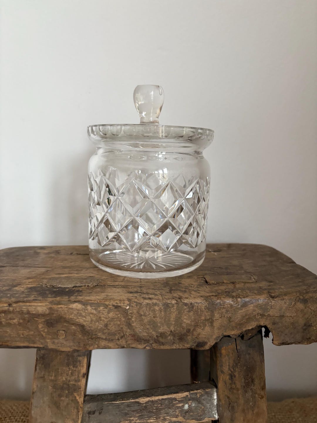 A Lovely Vintage Hand Cut Crystal Jam, Marmalade Pot - Etsy