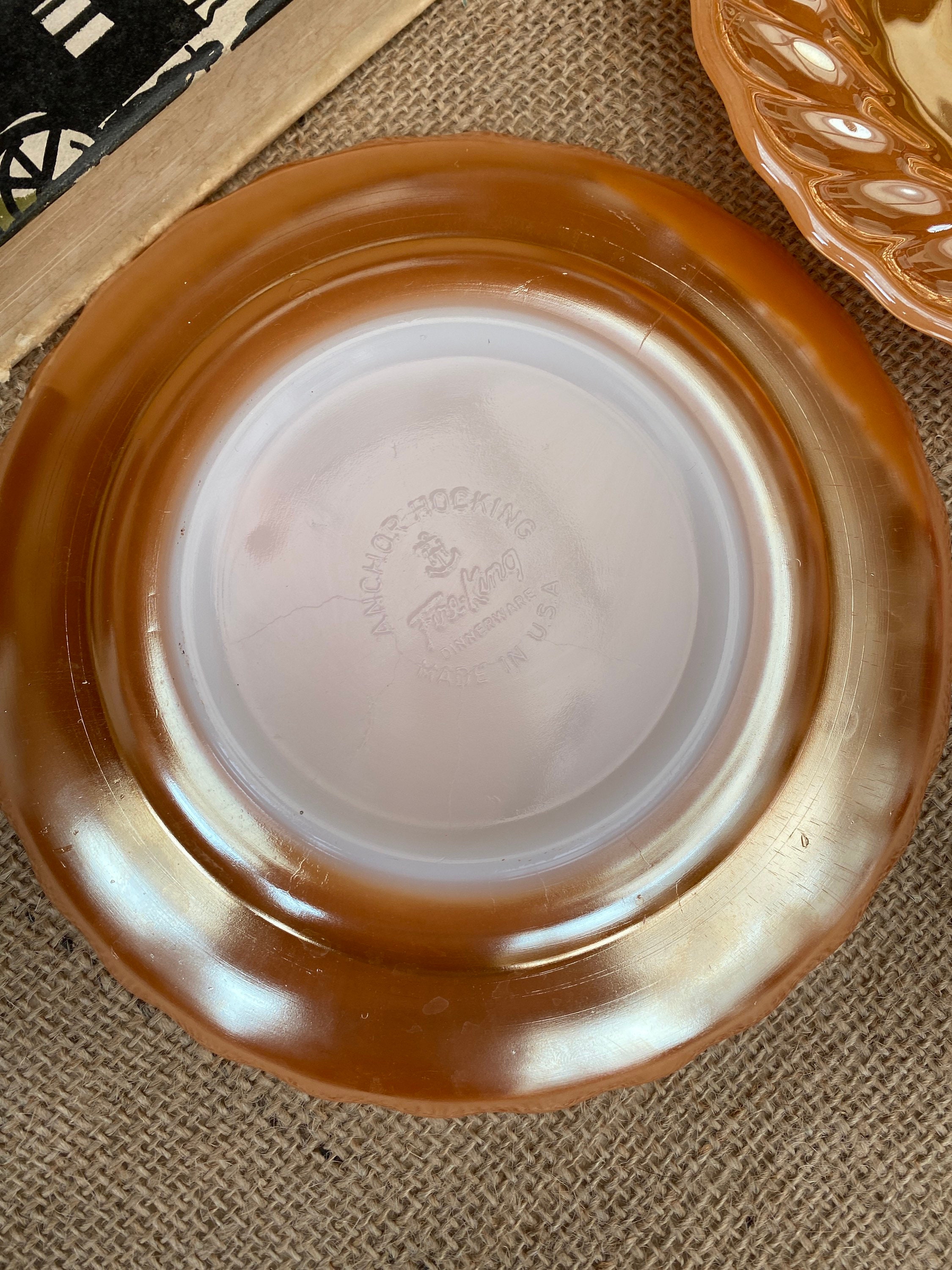 1950s Anchor Hocking Fireking 7 Inch Side Plate in Peach - Etsy