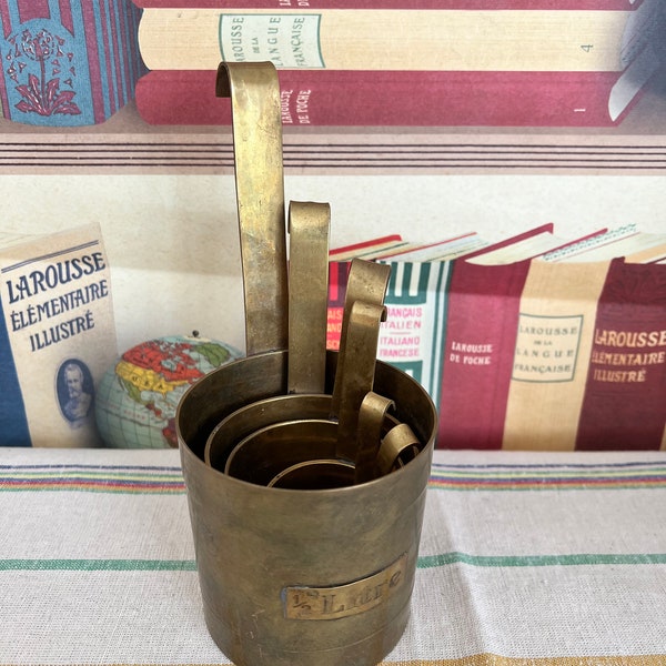 Antique Brass Measuring Cups - Etsy
