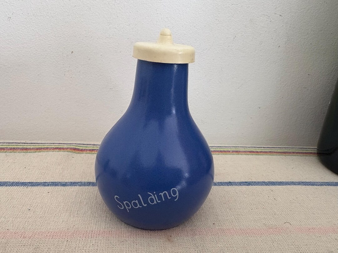 A Cute New Devon Pottery 'spalding' Blue Vinegar Dispenser - Perfect ...
