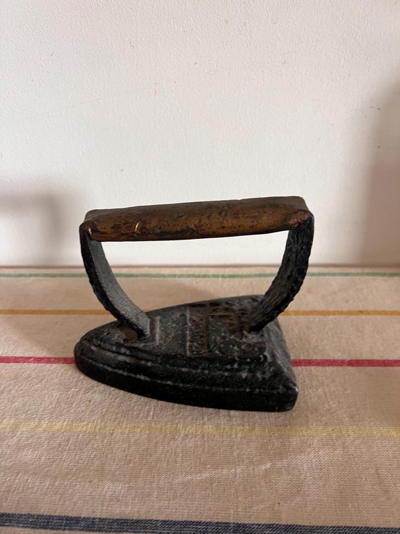 A Lovely British Cast Iron Antique Sad Iron, Ideal for Use as a Book ...