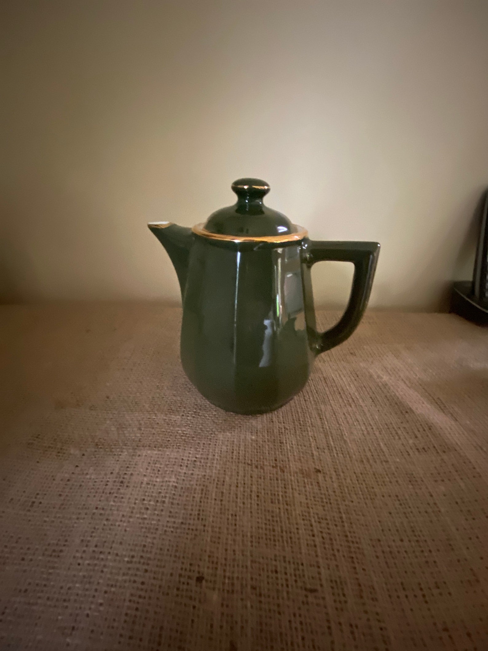 Vintage French Apilco Large Green China Tea Pot - Etsy