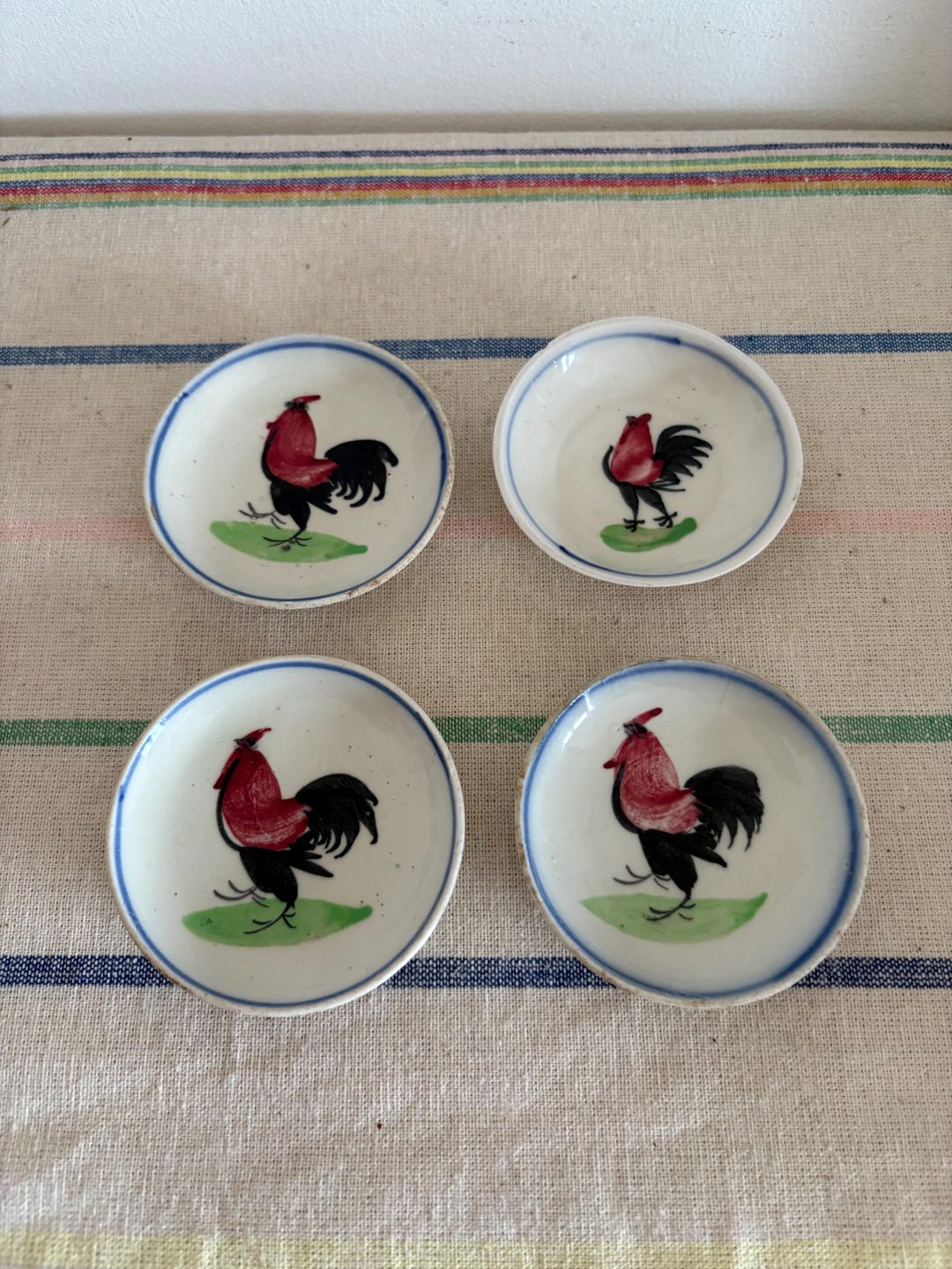A Set of Four Petite Antique 1900s Well Used Original French Vintage ...