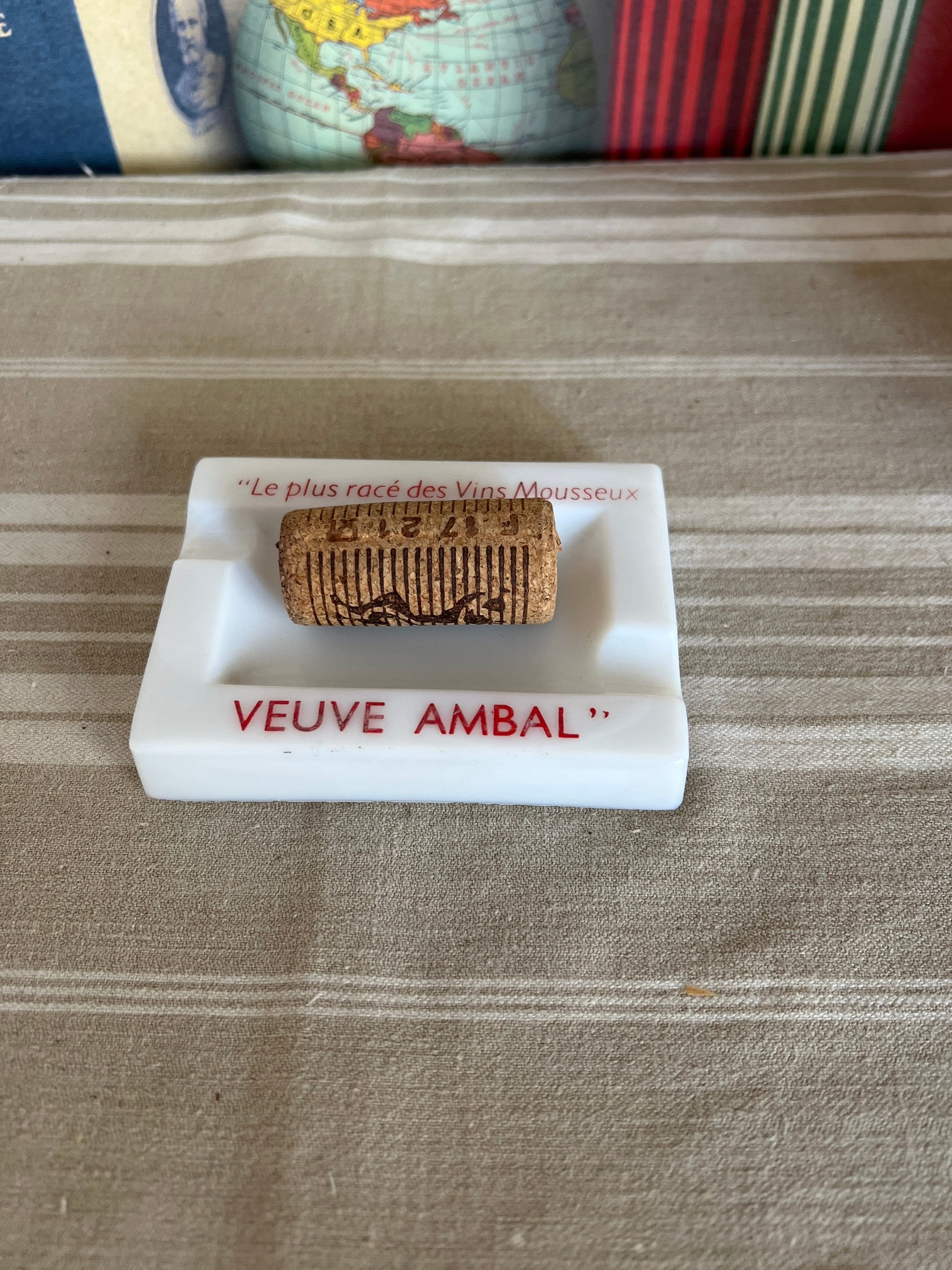 An Iconic Retro French White Opalex Glass Advertising Ashtray for Veuve ...