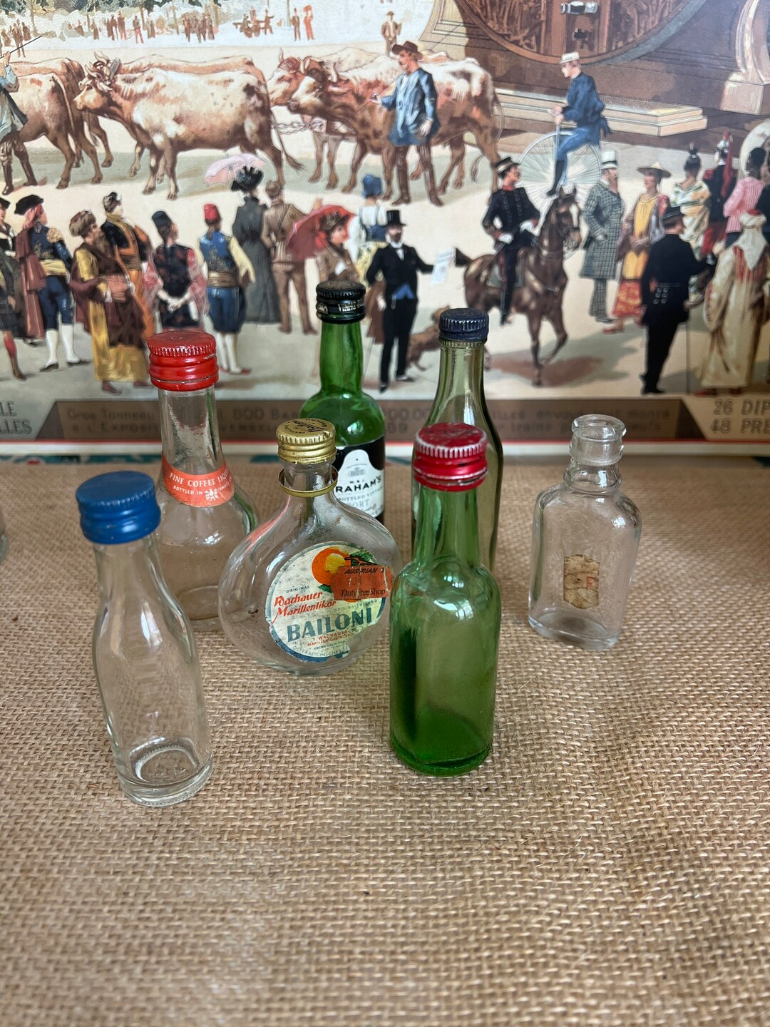 A Set of Seven Different Miniature Drinks Bottles - Etsy