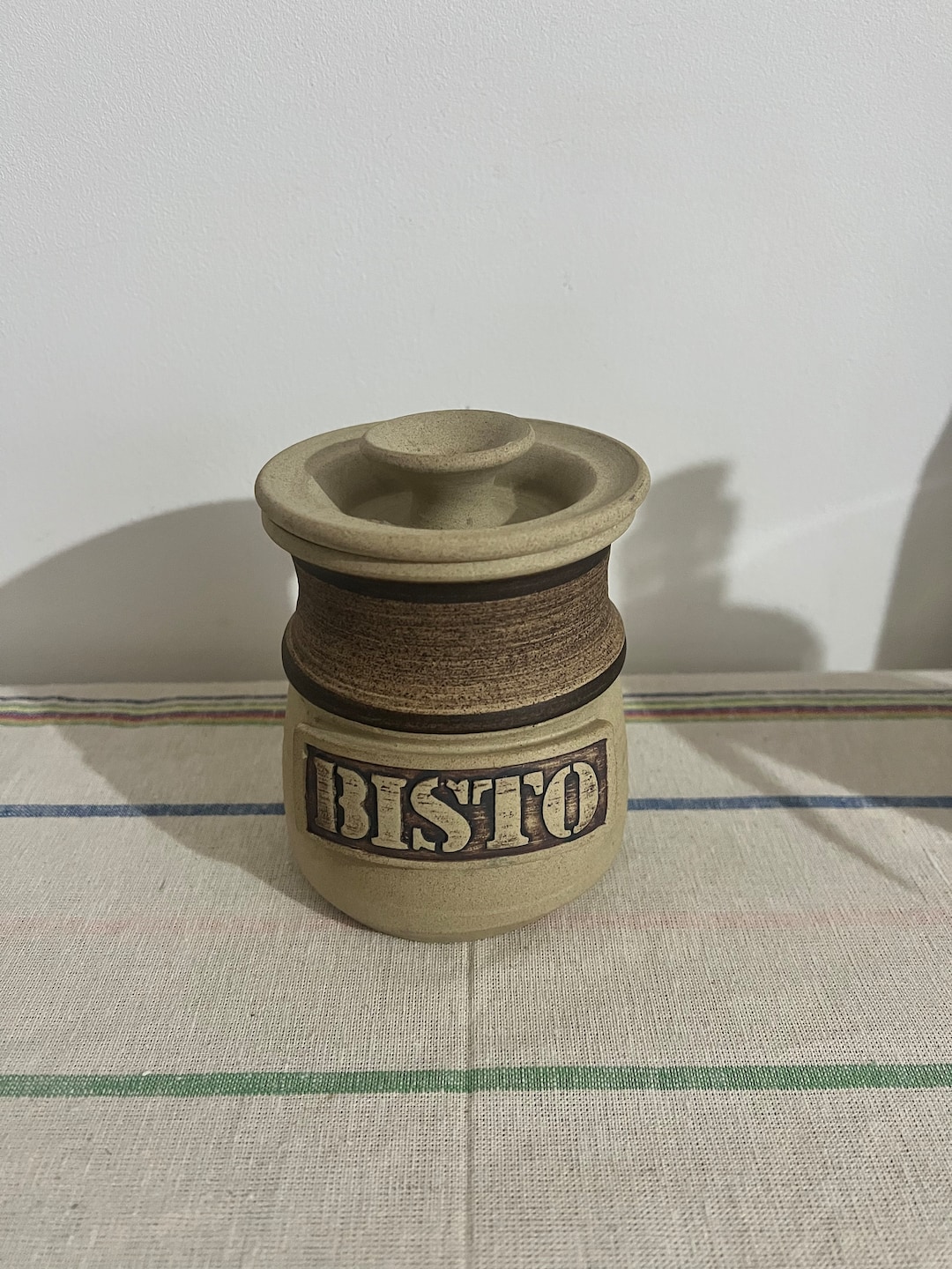 An Unusual Beige and Brown Studio Pottery Stoneware Bisto Gravy Lidded ...