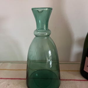 A Beautiful Dark Green Glass French Antique Wine Carafe With Stopper - Etsy