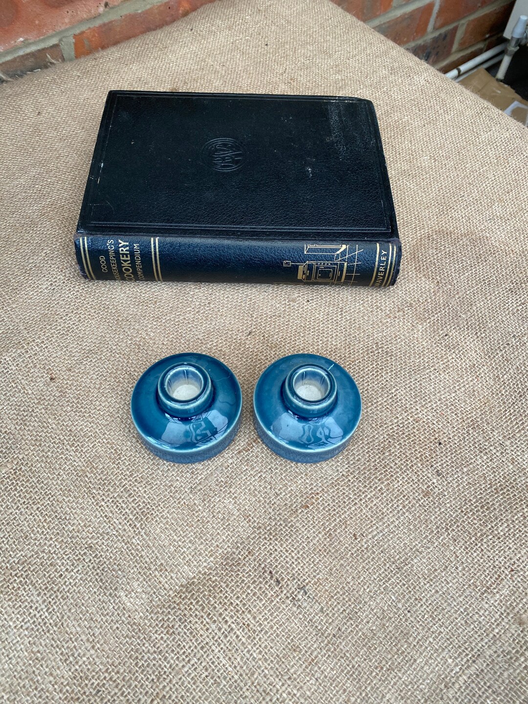 A Lovely Pair of Wade Blue China Candleholders - Etsy