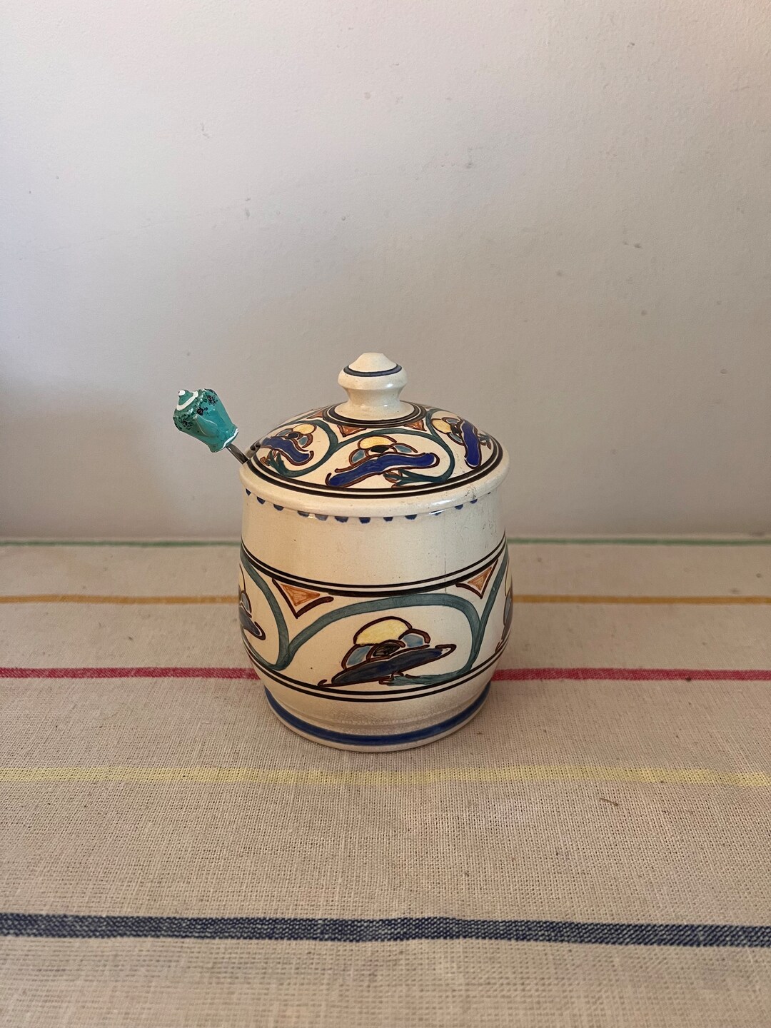 A Vintage Art Deco Style Crown Devon Honiton Ceramic Hand Painted ...