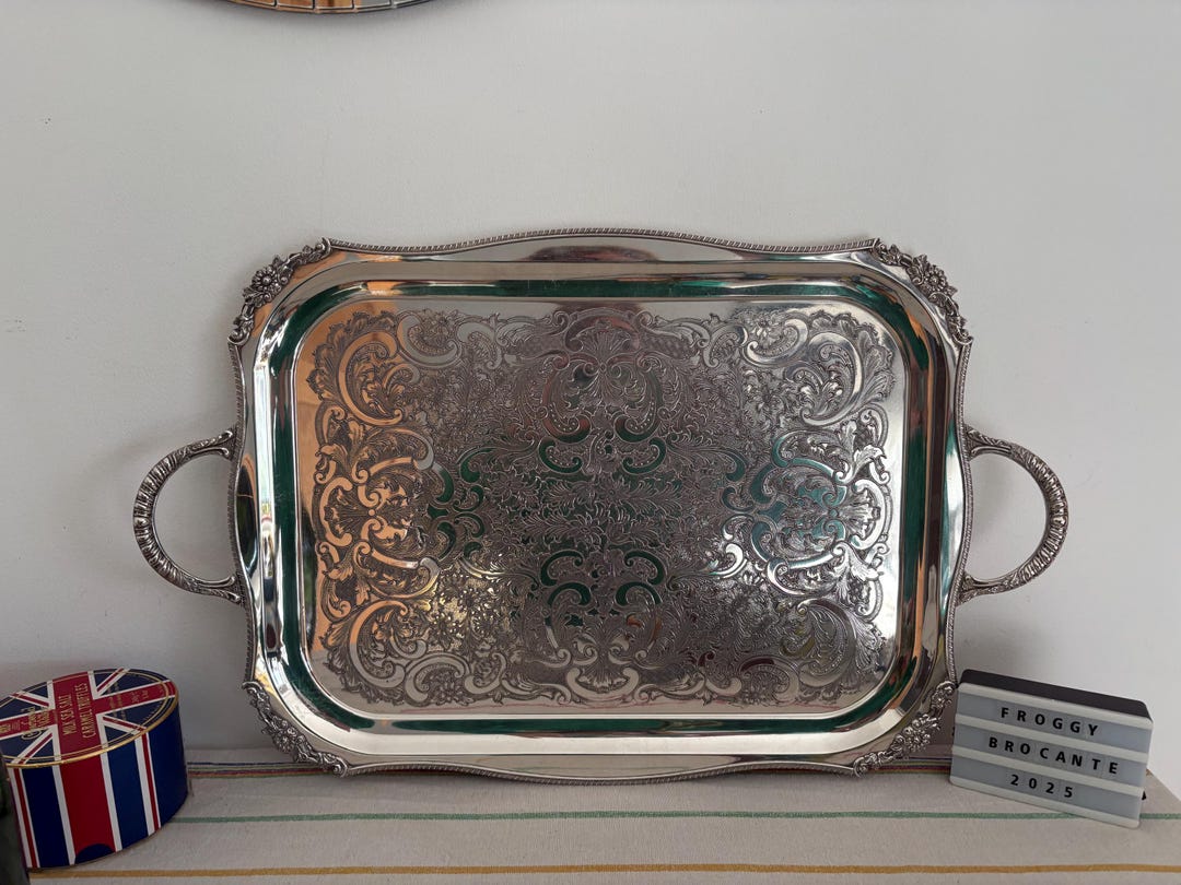 A Stunning Heavy Duty Vintage British Viners of Sheffield Alpha Plate ...