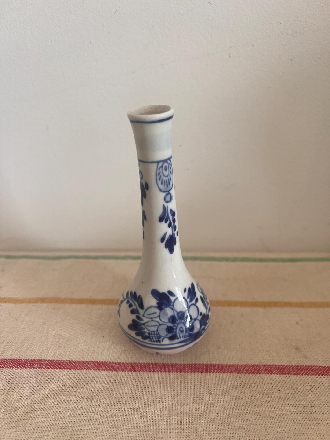 A Blue Delft Deco Dutch Holland China Hand Painted Blue and White Vase ...