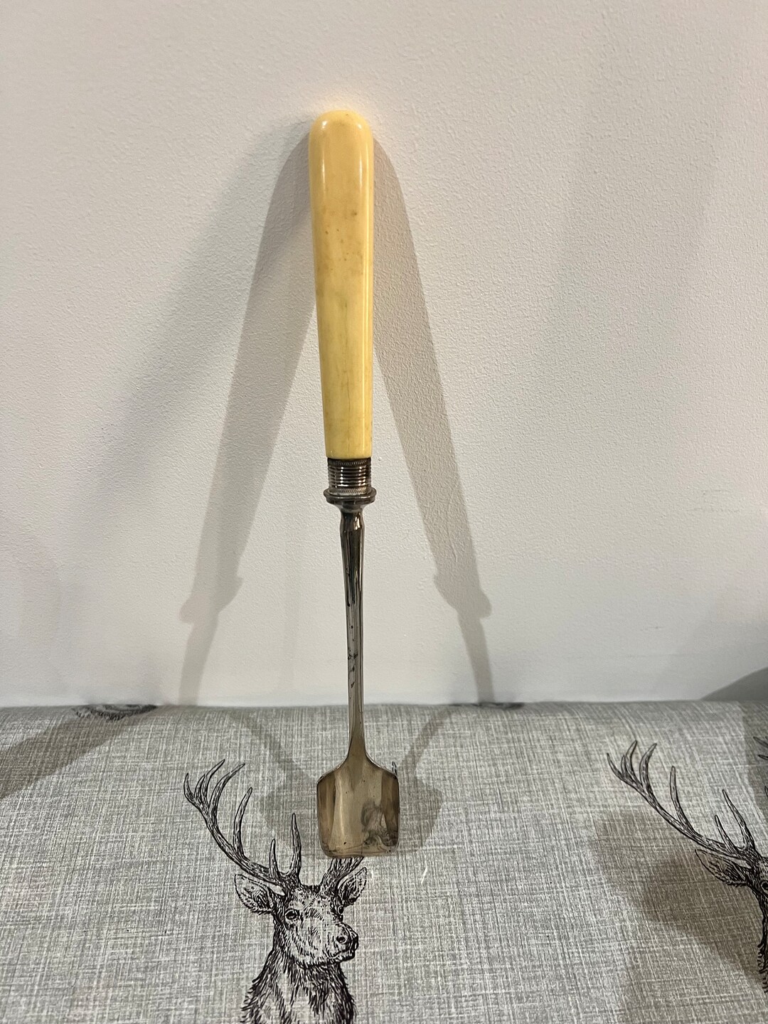 A Sturdy Antique Edwardian Silver Plated Stilton Scoop With Faux Bone ...