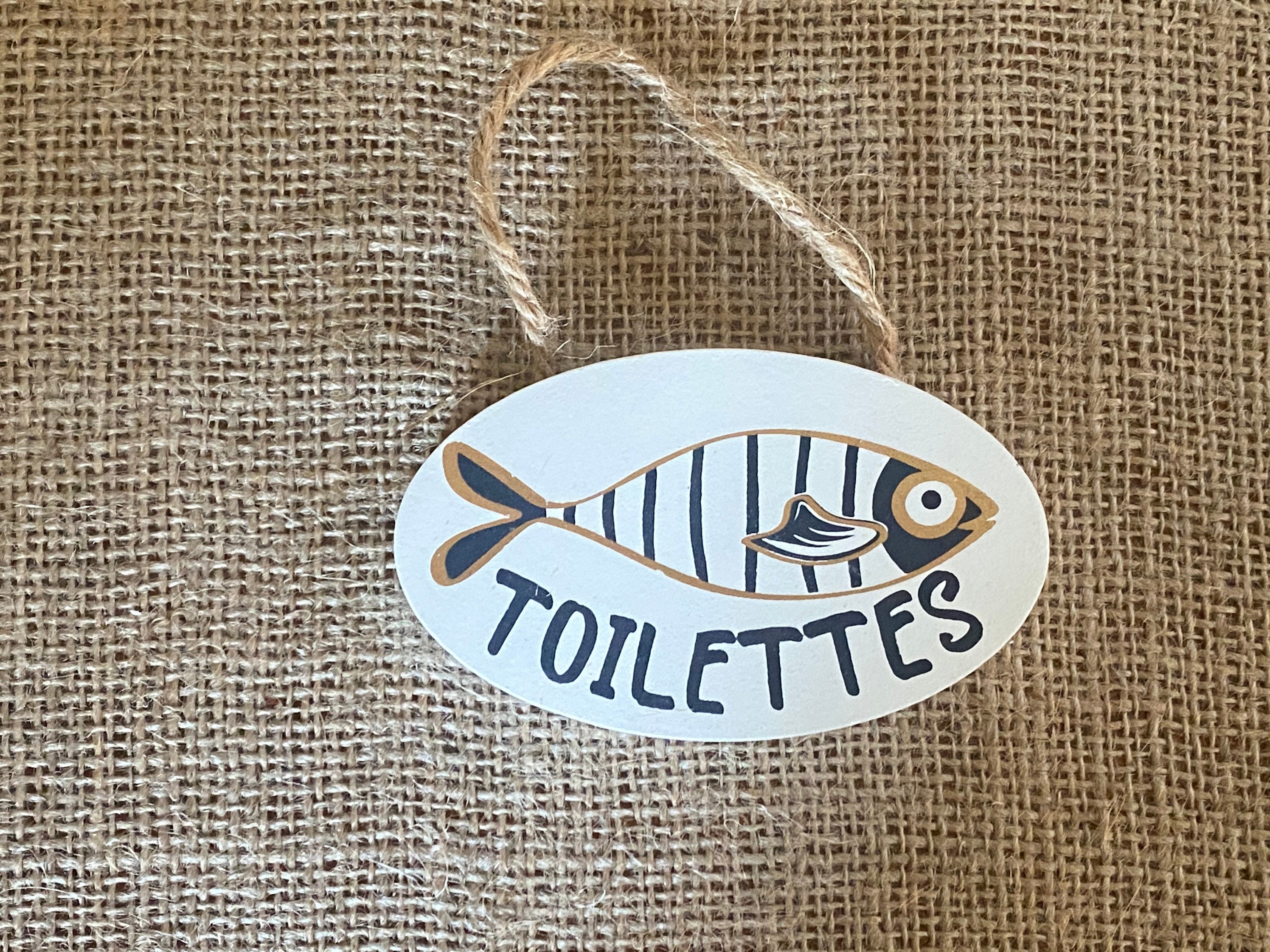 Set of three wooden hand painted French Door signs | Etsy