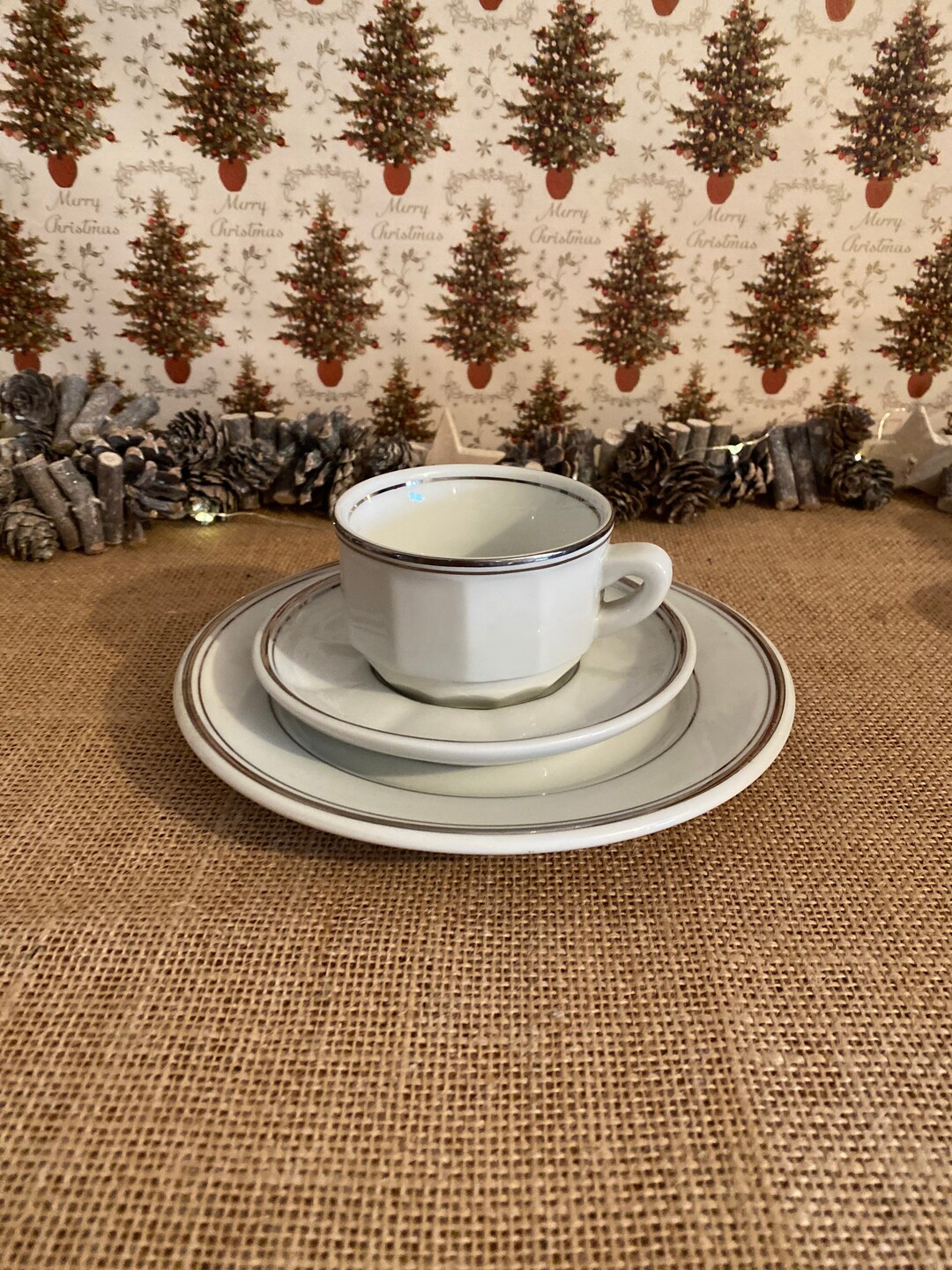 Exquisite French Vintage Apilco Trio of One Coffee Tea Cup,saucer and ...