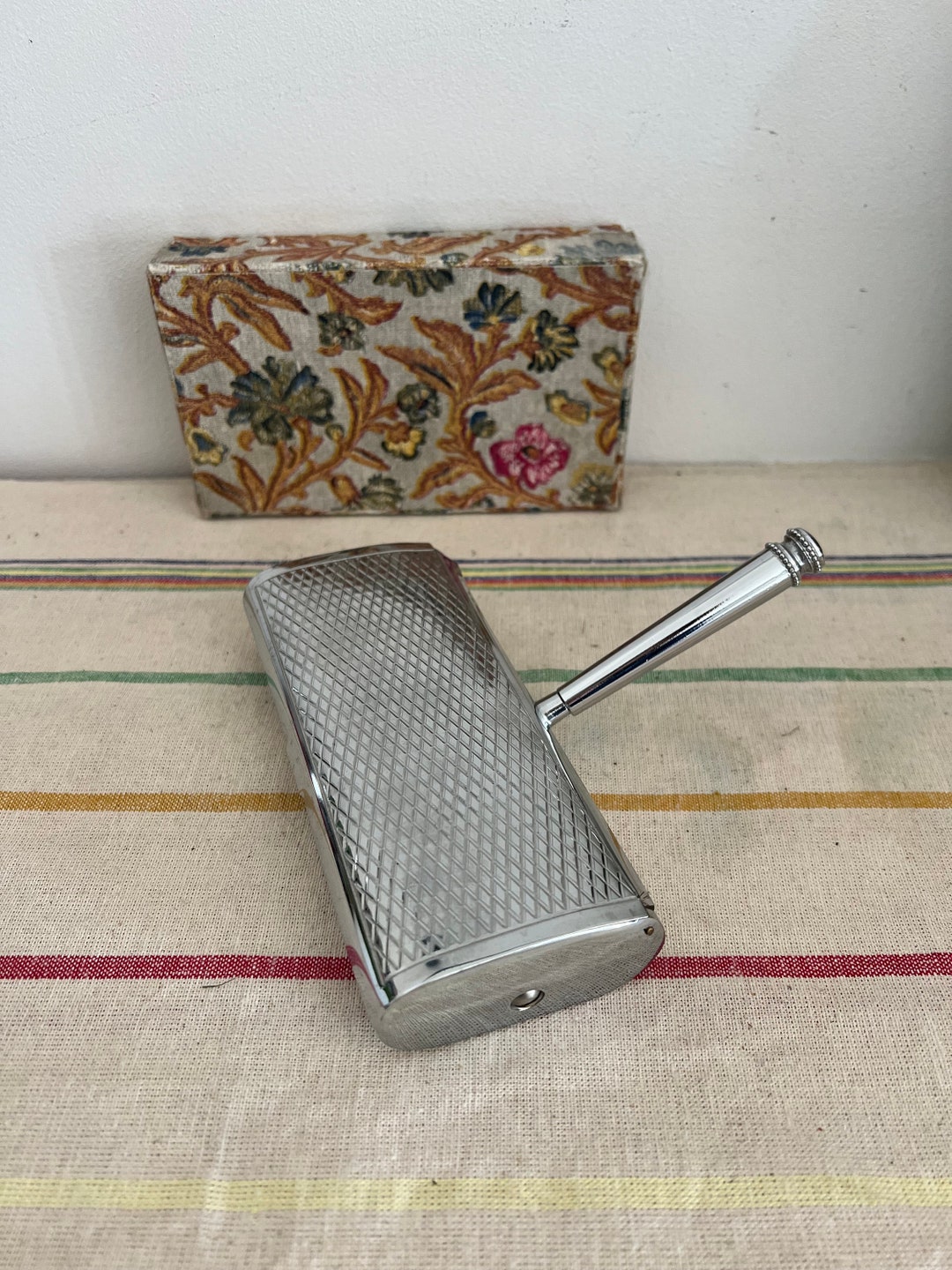 A Beautiful Antique French Chrome Plated Table Crumb Brush Sweeper in ...