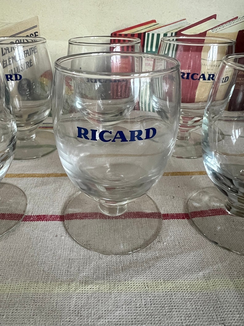 Set of 6 Ricard Logo Glasses to Serve Pastis in an Authentic Way - Etsy