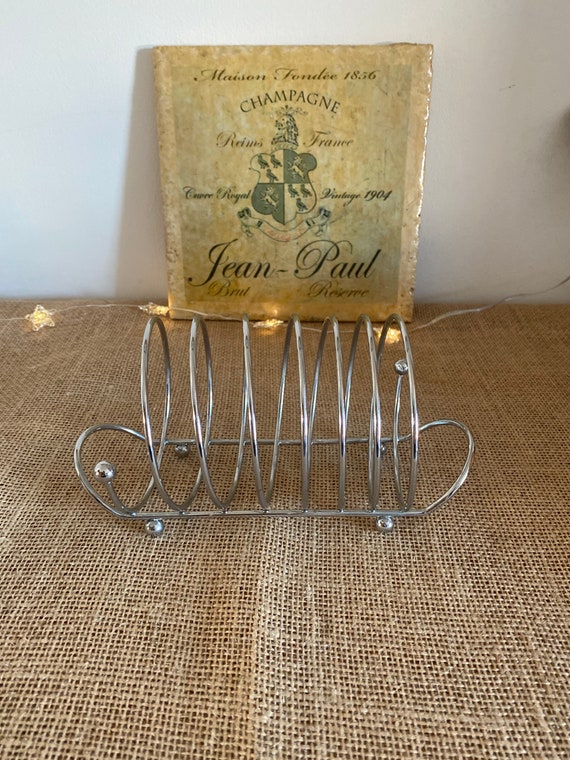 A Large Chrome Plated Six Slice Spiral Design Toast Rack With - Etsy