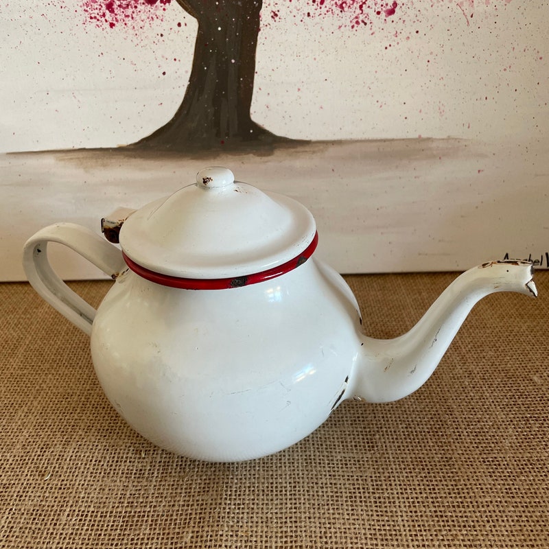 Enamel Teapot - Etsy