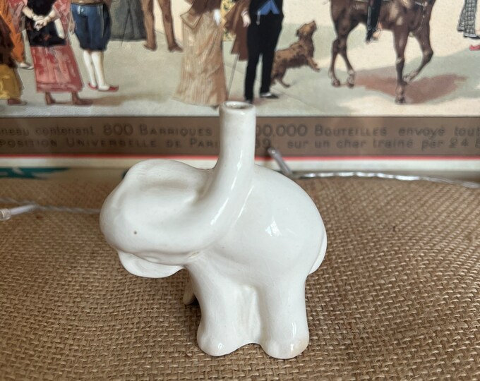 A Really Cute Rare Vintage White Ironstone Elephant Pie Funnel by ...