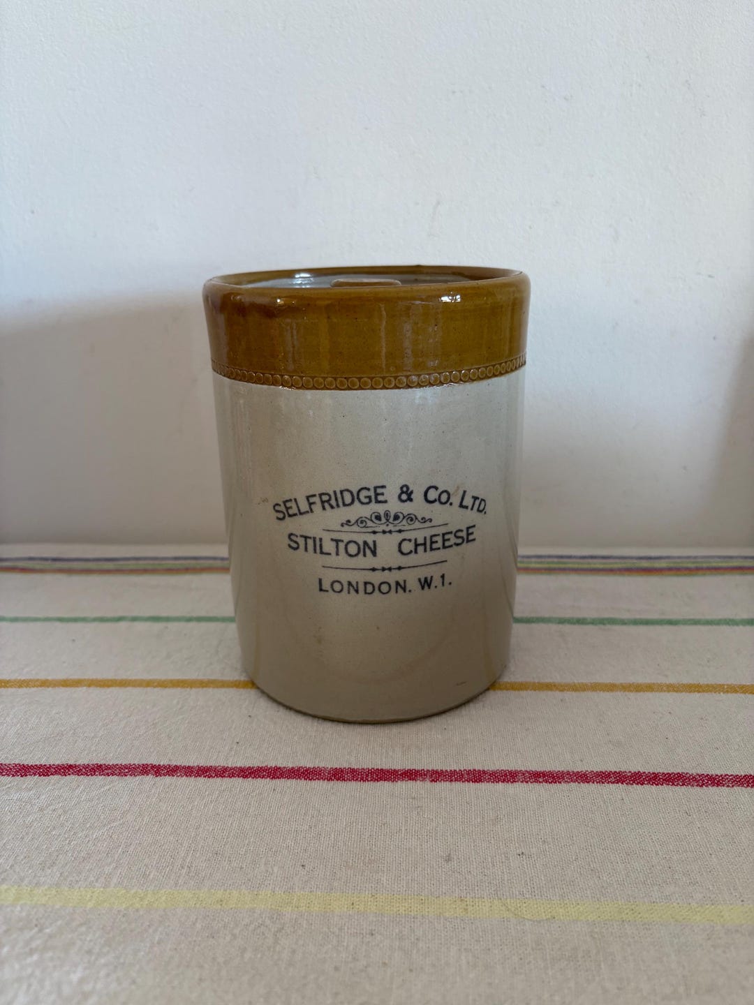 A Rare Beige and Caramel Ironstone Selfridges & Co Lidded Stilton ...