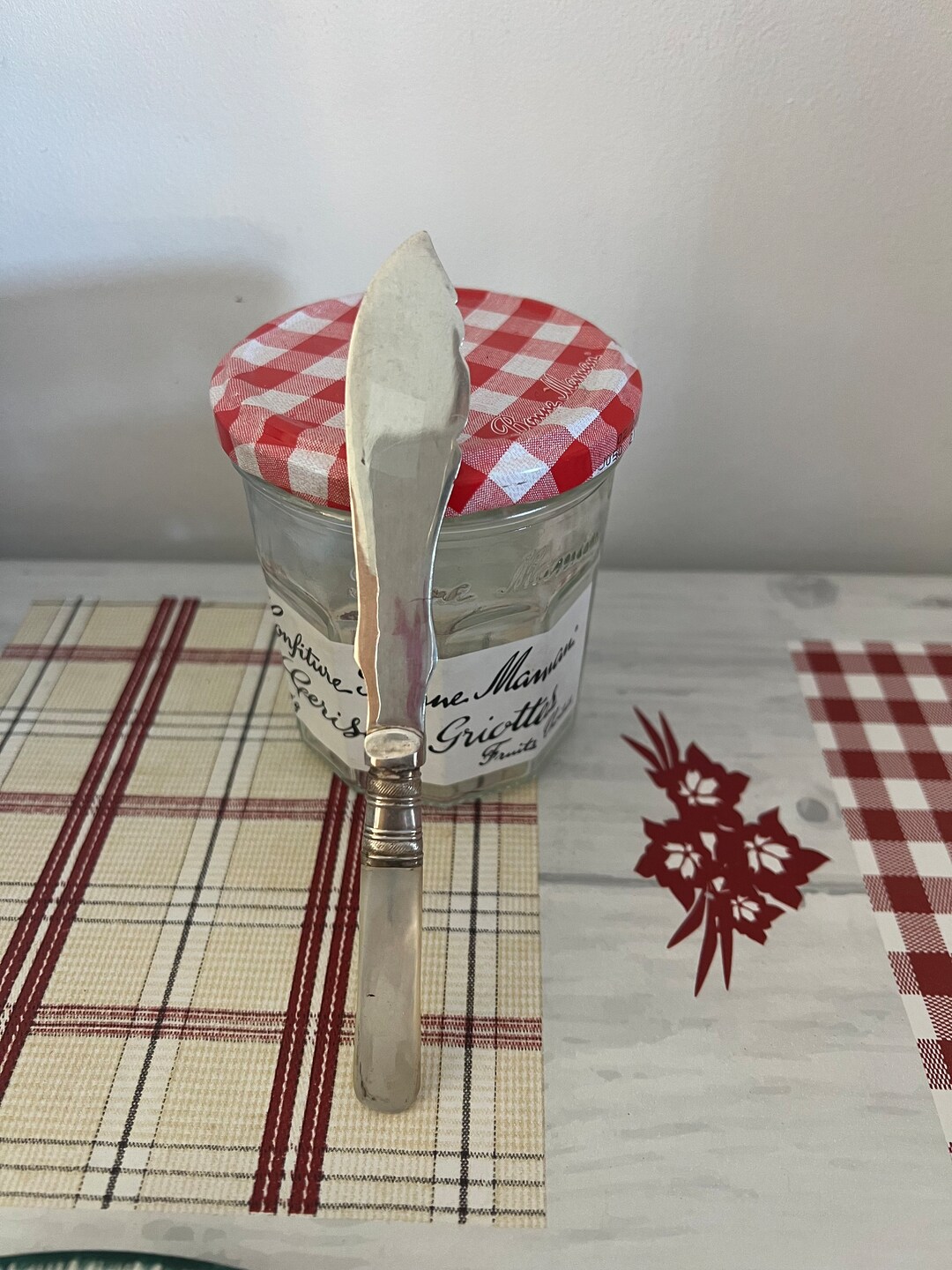 A BF & Co S EP Silver Plated Butter Utensil With White Pearl Effect ...