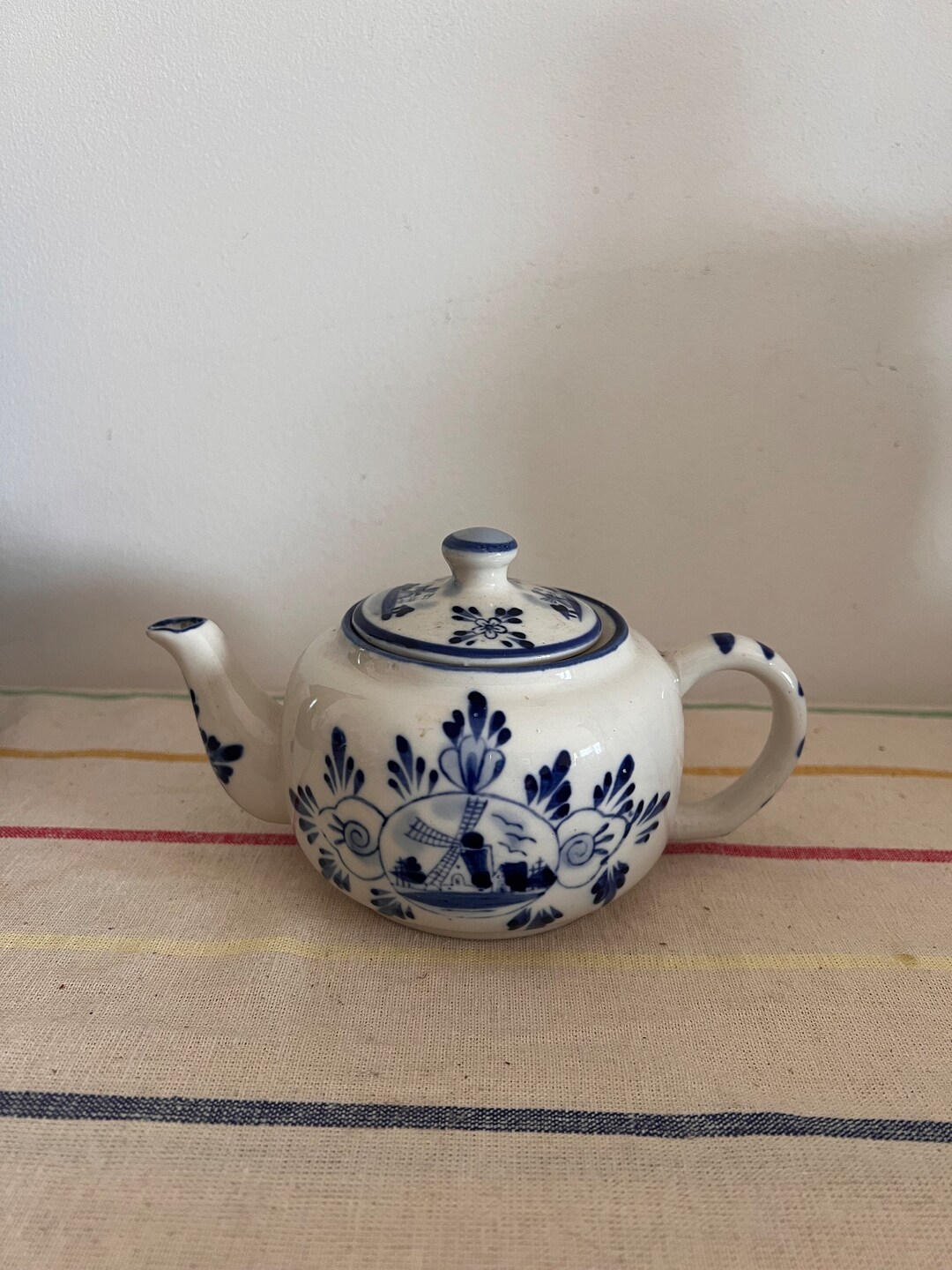 A Beautiful Hand Painted Delfts Blue Dutch Holland China Blue and White ...