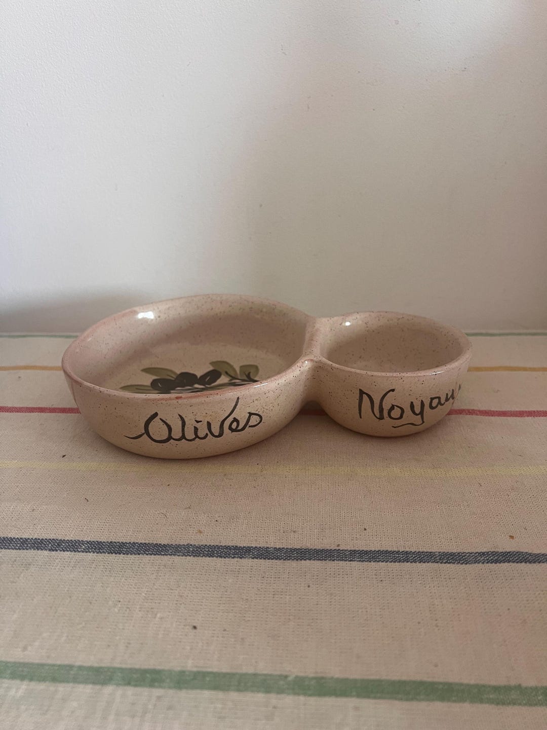 A French Vintage Stoneware Olive Dish, Perfect for Serving Olives With ...