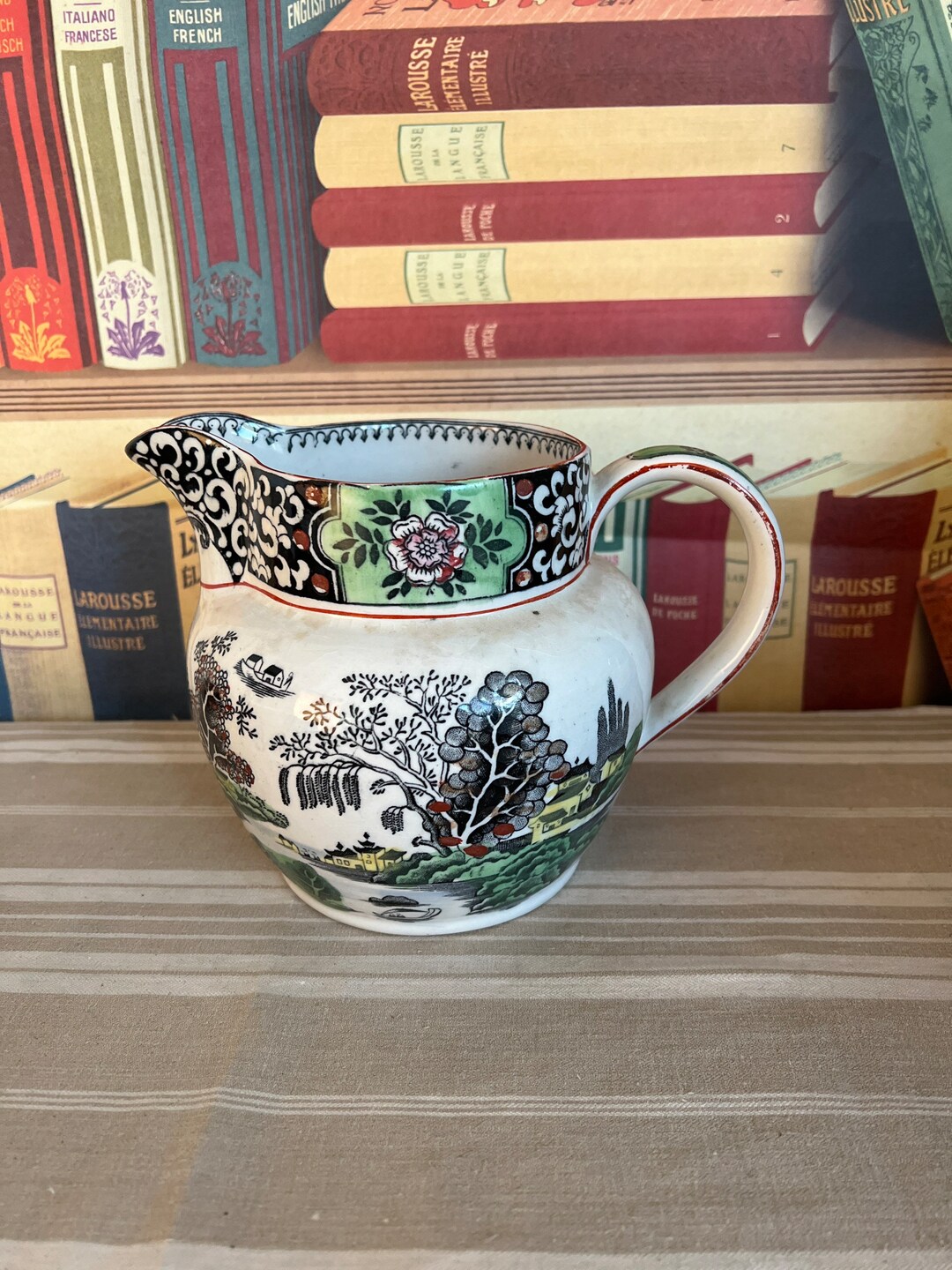 A Lovely Antique TG Green Ming Pattern Pitcher for Your Collection ...