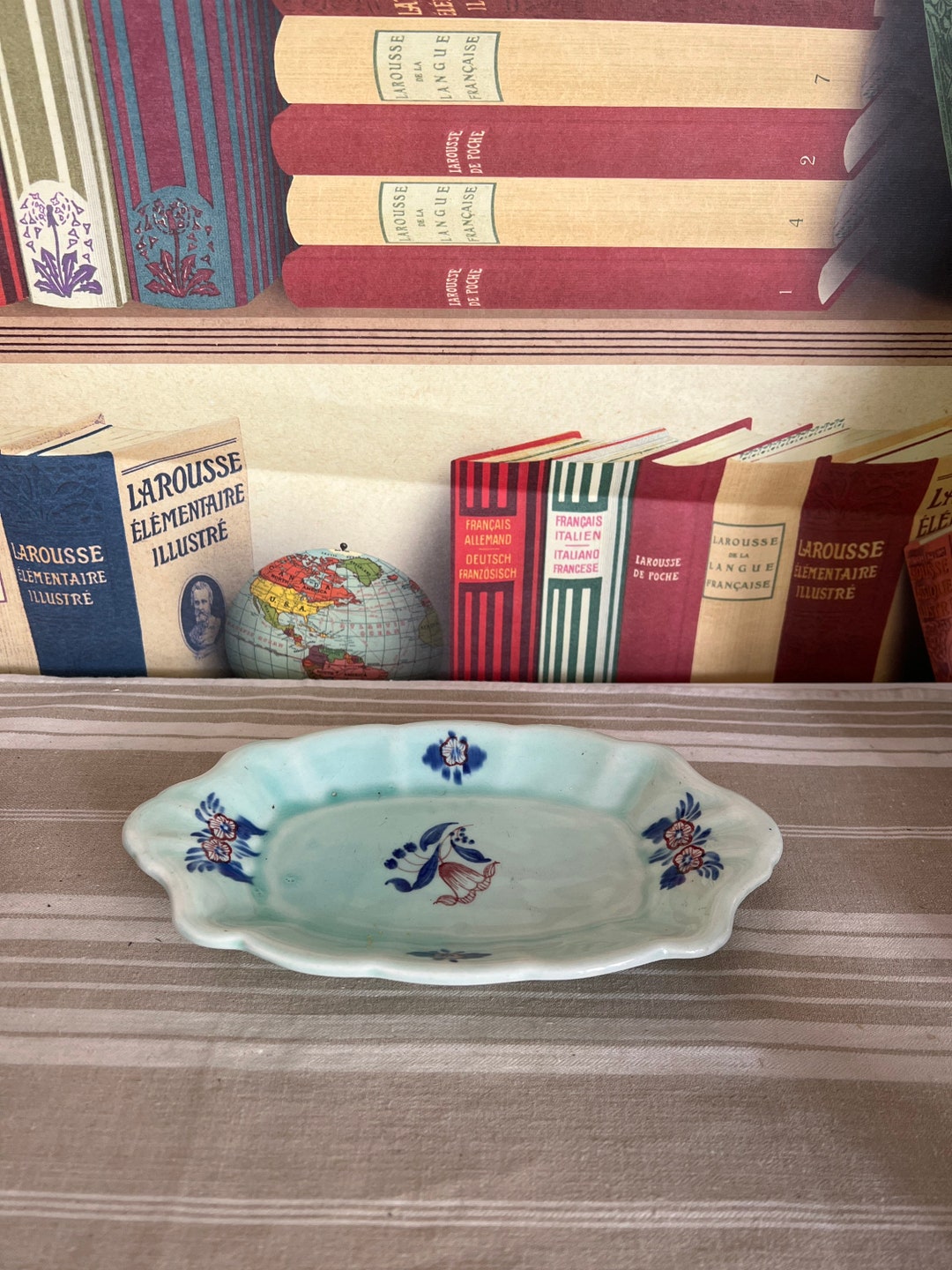 A Lovely Colour Antique Calyx Ware Hand Painted Dish - Etsy