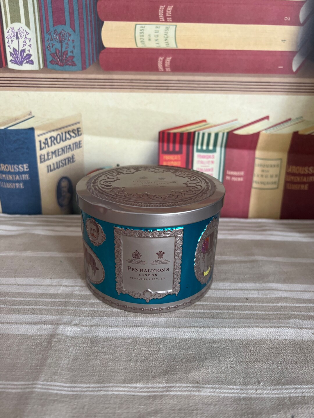 A Beautiful Penhaligons of London Round Silver and Turquoise Decorative ...