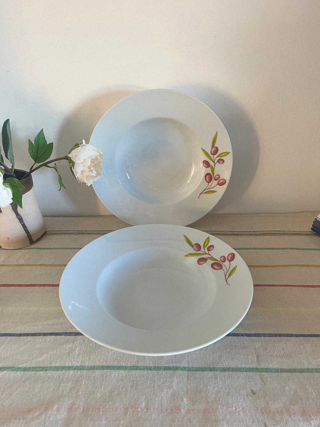 A Pair of Large Sized Round TCM Germany Porcelain Dish Bowls Perfect ...