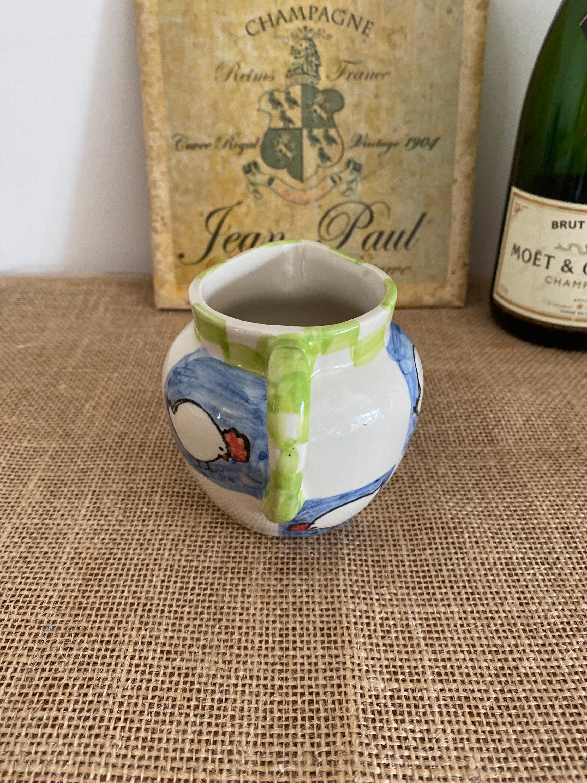 A Quirky Fun Chicken Hen Design Hand Painted Medium Small Jug to ...