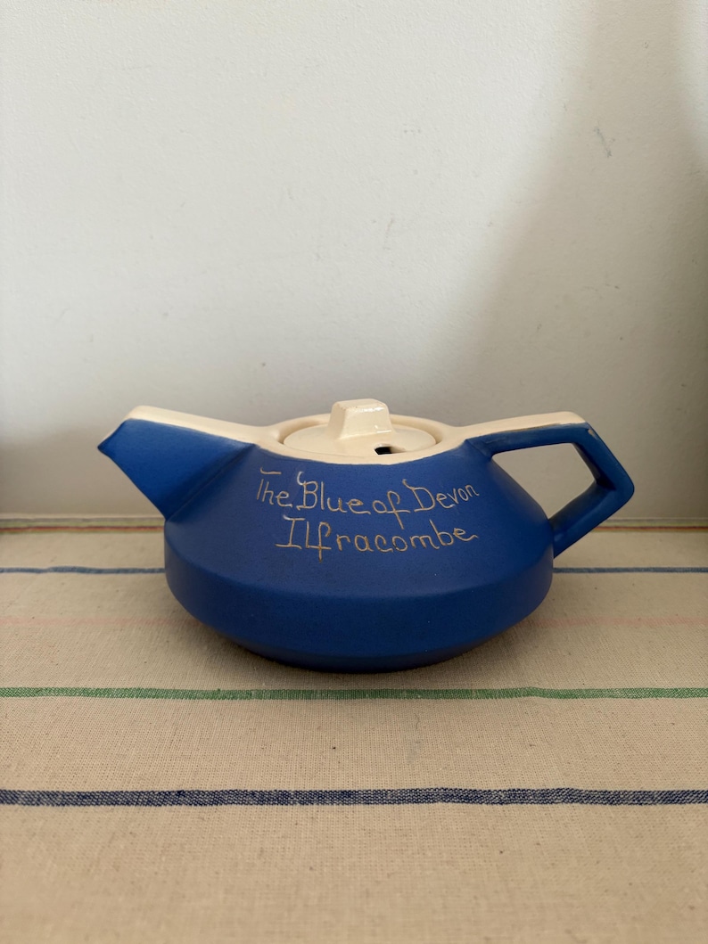An Unusual Antique Art Deco Design Devonmoor 'the Blue of Devon ...