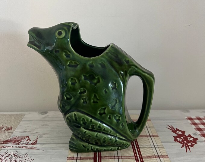 A Gorgeous France Vintage 8" Tall Frog Pitcher L'heritier Guyot Dijon ...