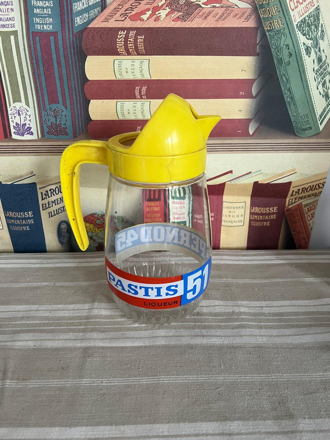 A Traditional Retro French Pastis 51 and Pernod 45 Ricard Glass Water ...