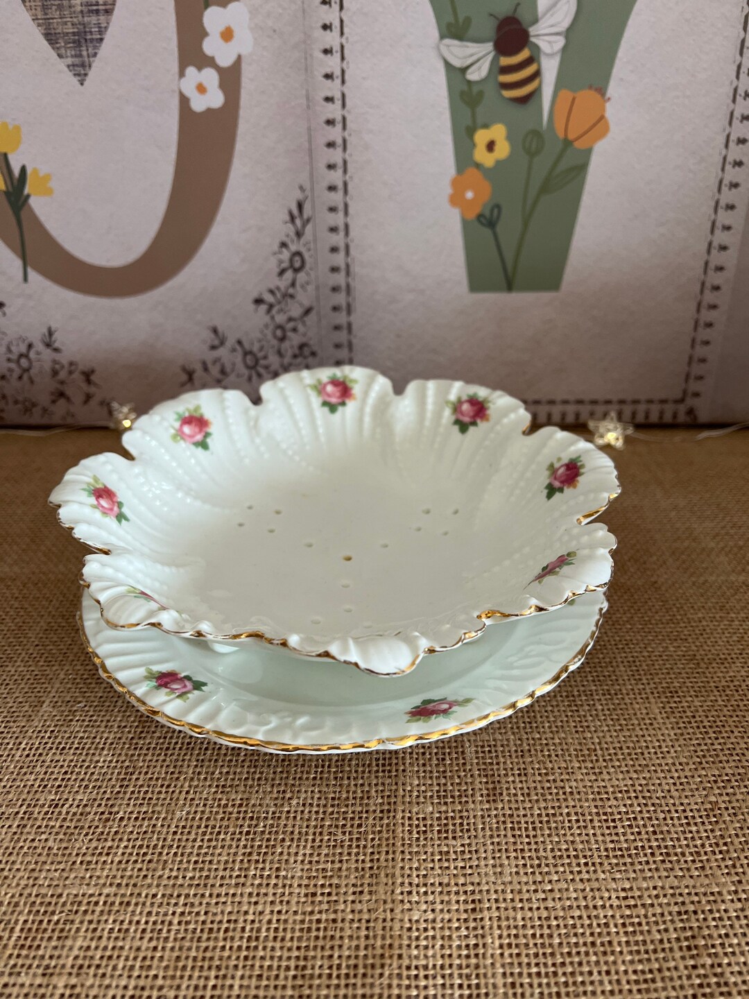 A Beautiful Rare Antique Blyth Porcelain Co Diamond Ware English Bone ...
