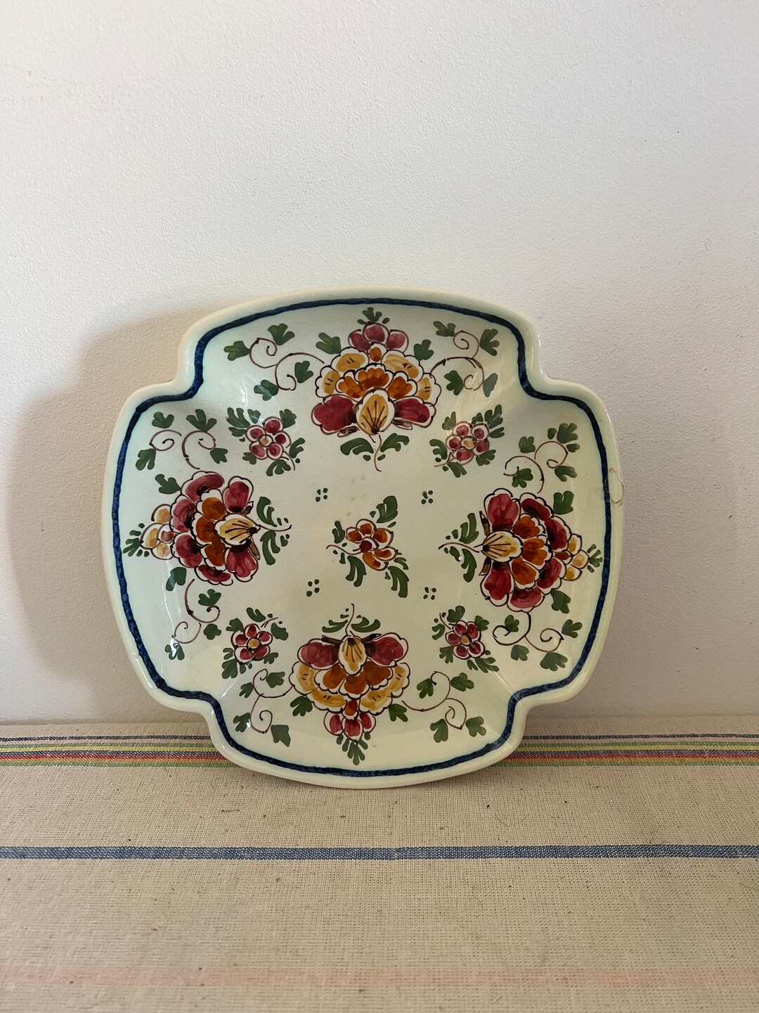 A Rare Signed De Delftse Pauw Delft Polychrome Hand Painted Floral ...