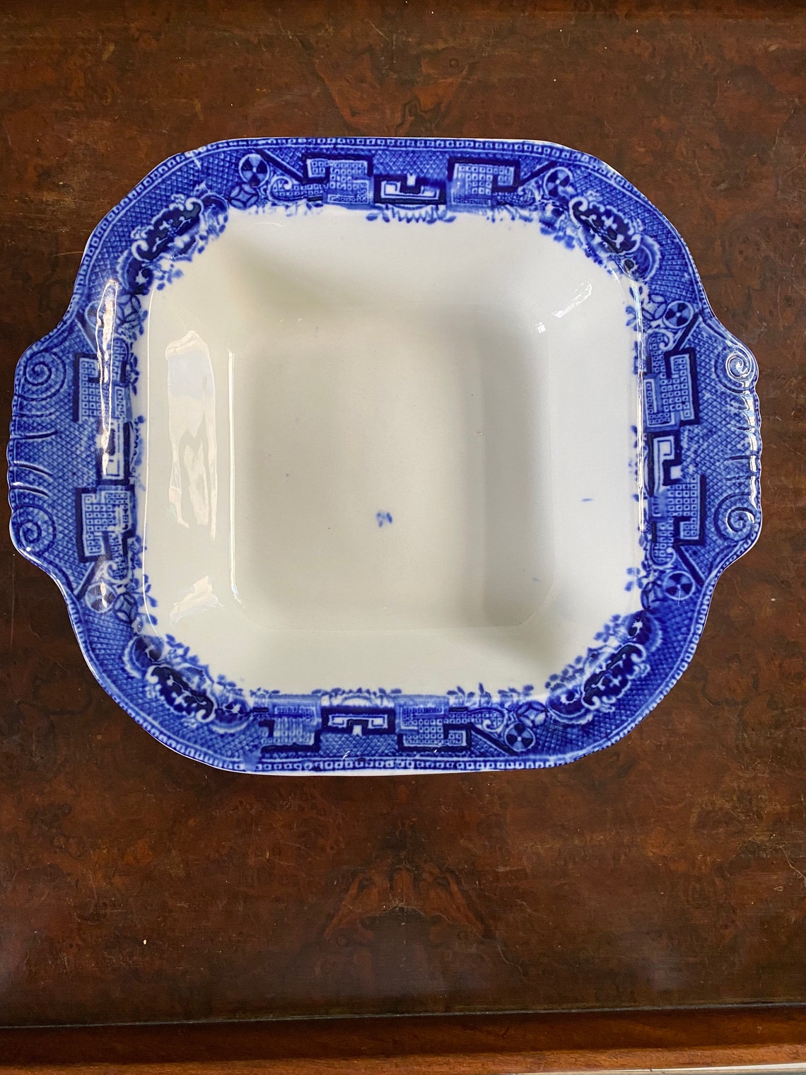 Ye Olde Willow Fenton made in England Square Ironstone China - Etsy