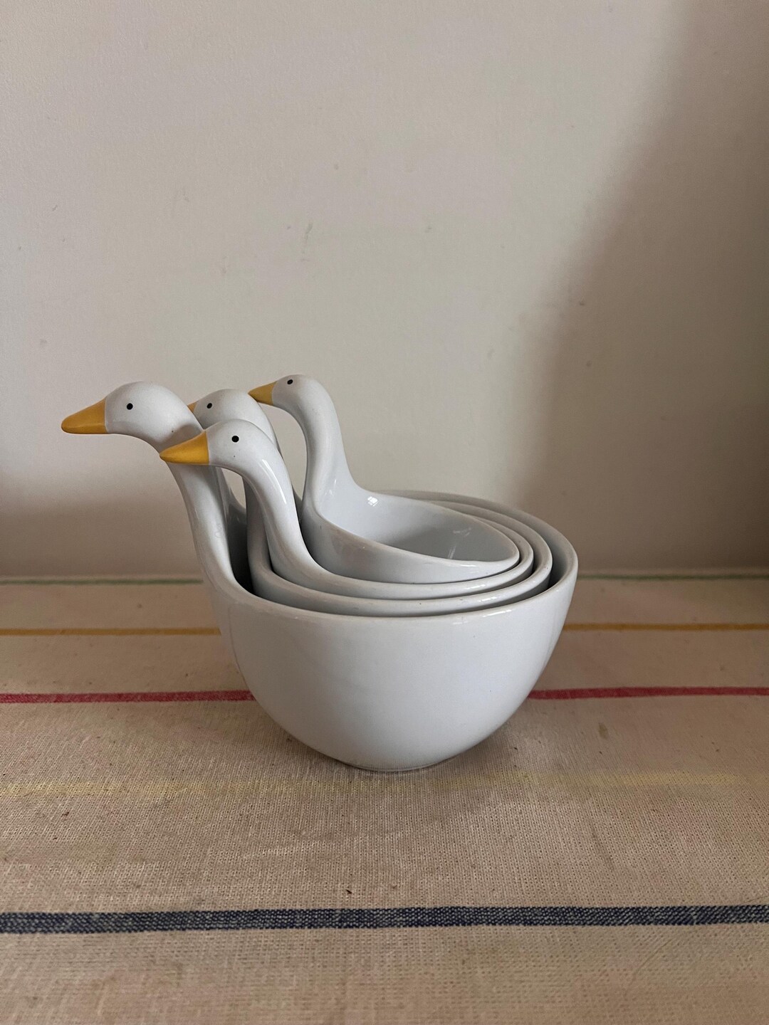 A Rare Beautiful Set of Four White Glazed Stoneware Not Plastic ...