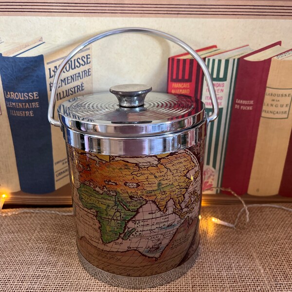Plastic World Map Ice Bucket - Etsy