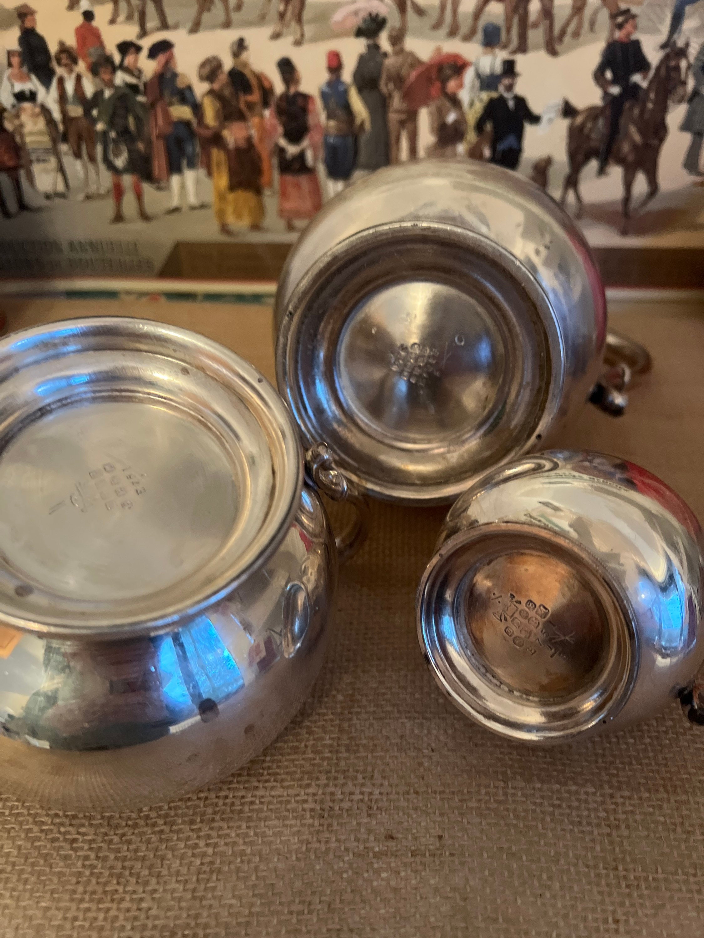 A 19th Century James Dixon & Sons EPBM Trio of Coffee Pot, Lidded Sugar ...