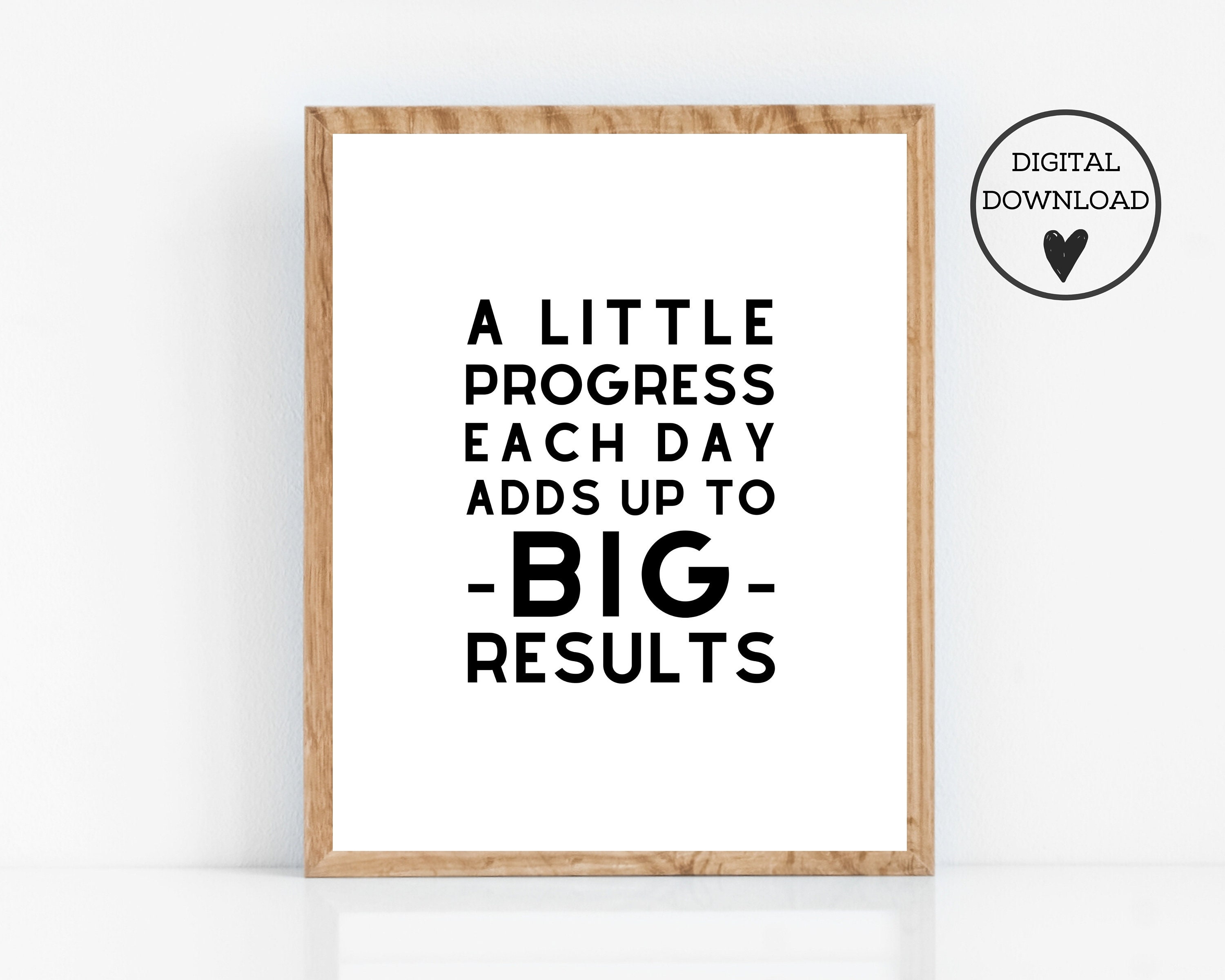 A Little Progress Each Day Adds up to Big Results Gym - Etsy Ireland