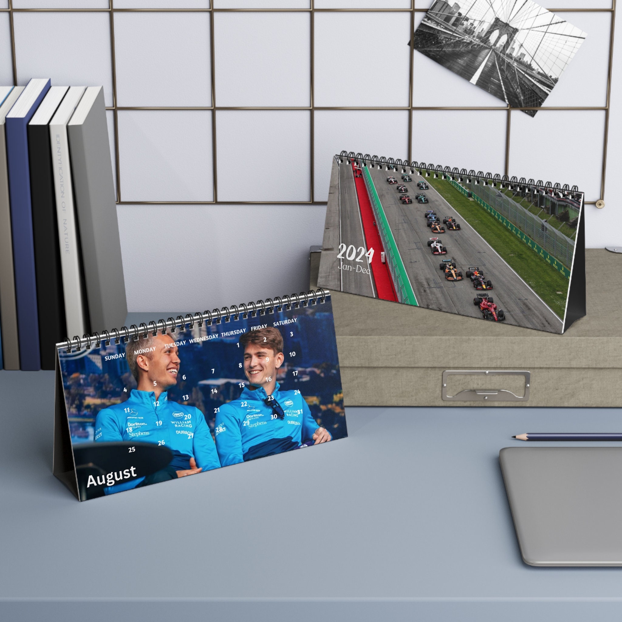 2024 Racing Car Calendar Desk Calendar Race Lovers Grand Prix Racers ...