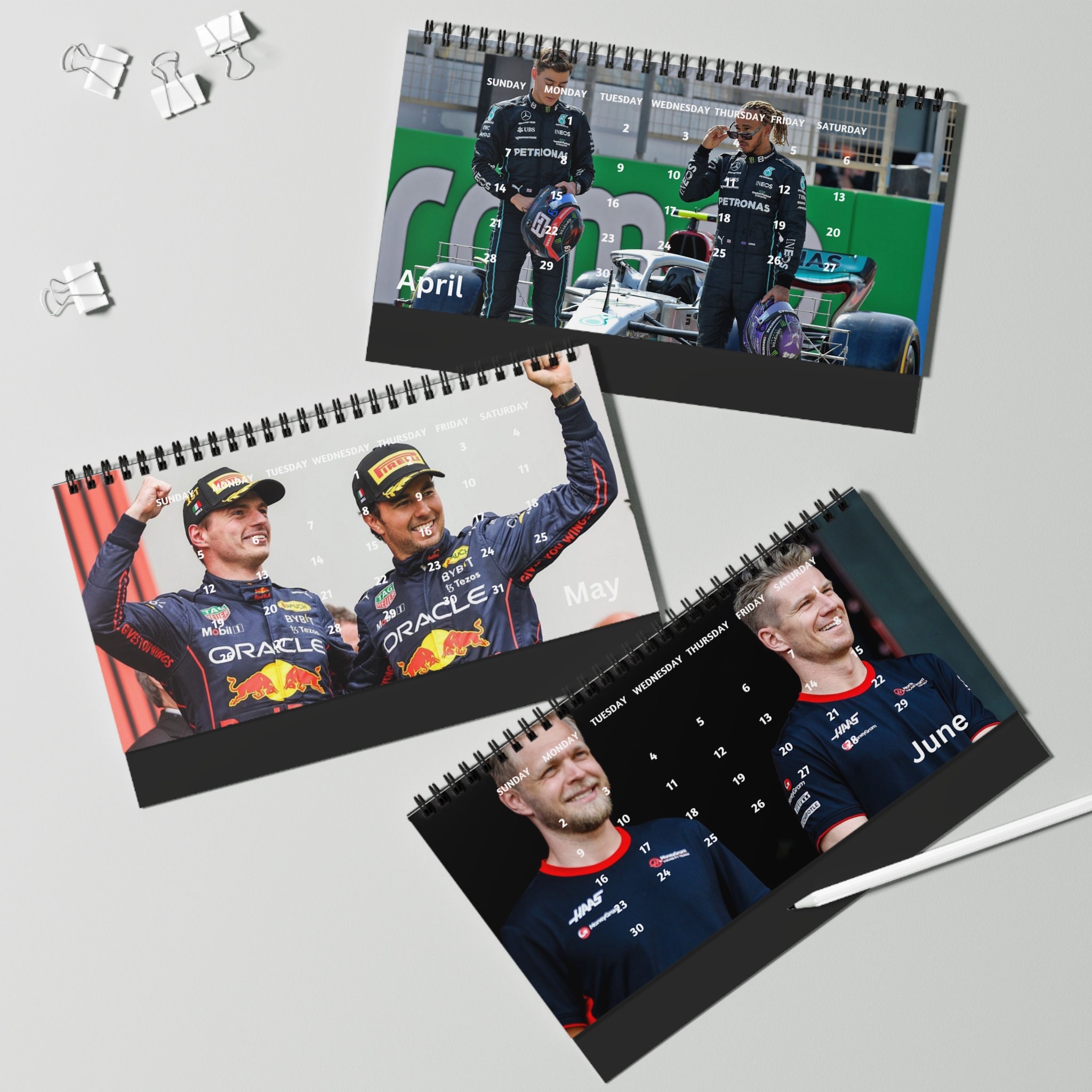 2024 Racing Car Calendar Desk Calendar Race Lovers Grand Prix Racers ...