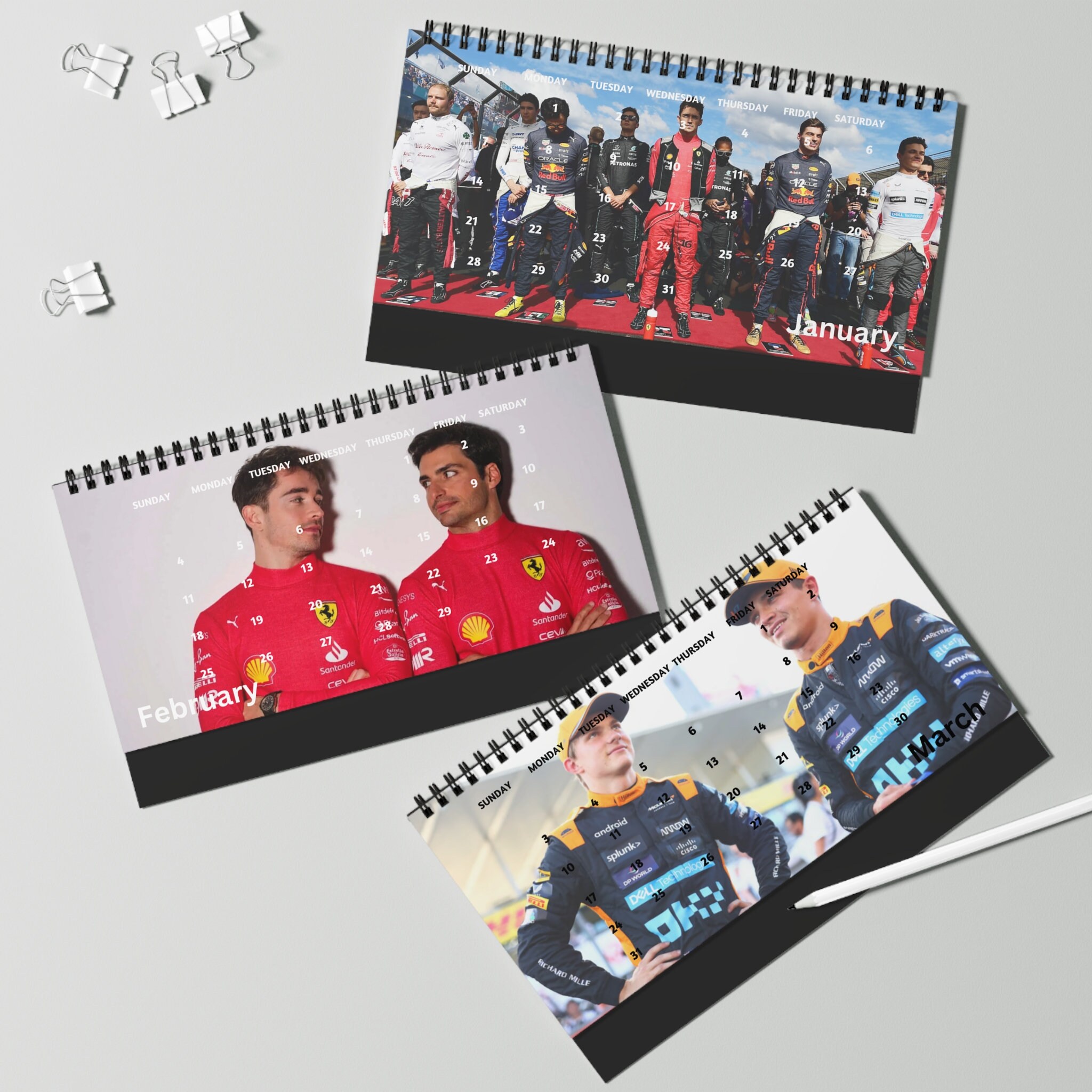 2024 Racing Car Calendar Desk Calendar Race Lovers Grand Prix Racers ...