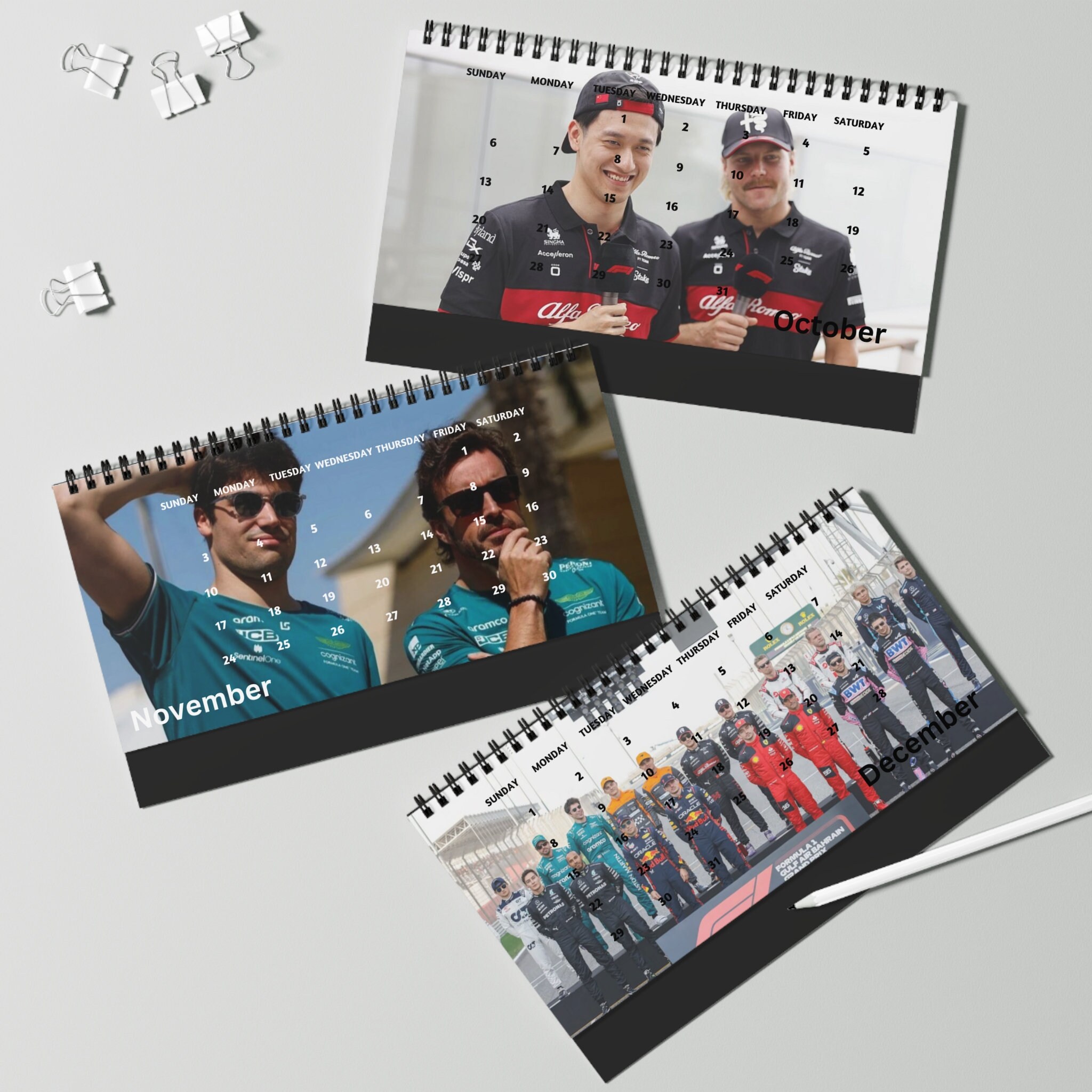 2024 Racing Car Calendar Desk Calendar Race Lovers Grand Prix Racers ...